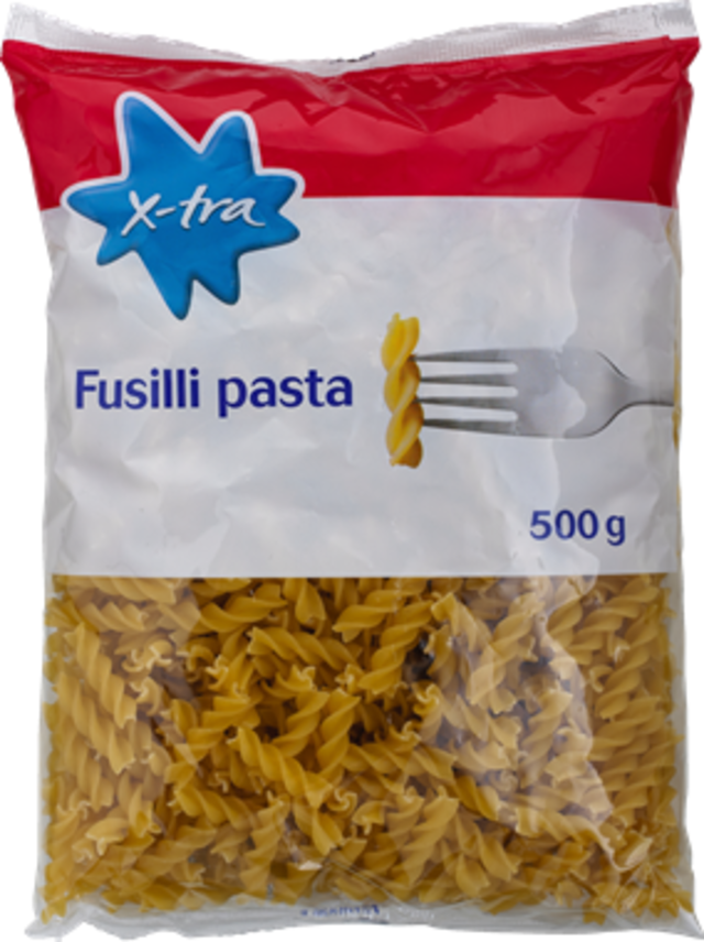 Næringsinnhold i X-tra fusilli pasta